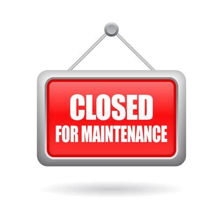 Closed Maintenance Sign Stock Illustrations 1574 Closed Maintenance
