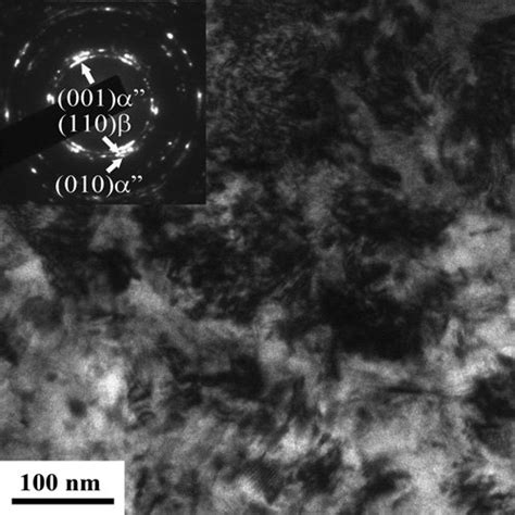 Bright Field Micrograph And The Corresponding Selected Area Electron