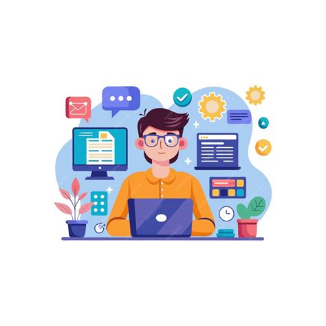 Web Developer Vector Design Premium Ai Generated Vector