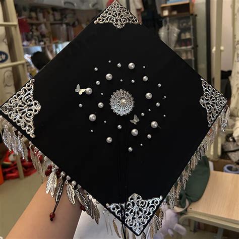 民族风苗银簪花学士帽手工diy材料包仿真花创意毕业季礼物送闺蜜 箔时学士帽【材料包含帽子】【图片 价格 品牌 报价】 京东