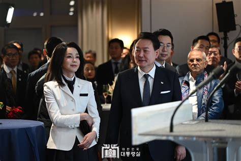 윤석열 대통령 다보스 한국의 밤 행사 참석 푸른한국닷컴