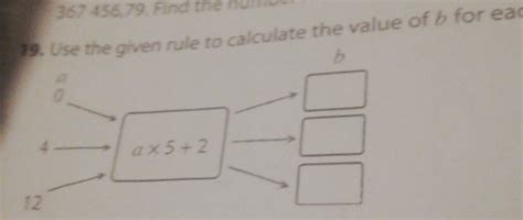 Solved 367 45679 Find The Num 9 Use The Given Rule To Calculate The Value Of B For Ea B A 0