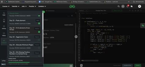 Nishant Panigrahy On Linkedin Dsa Codingchallenges Gfg160 Binarysearch Algorithms