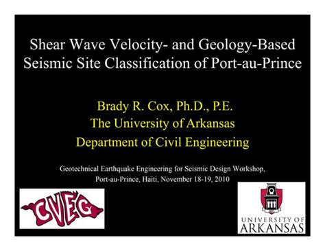 Shear Wave Velocity Seismic Site Classification Pdf