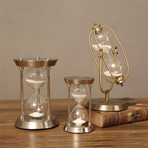Metal Hourglass Timer Home Desktop Decor Hourglass Grandado