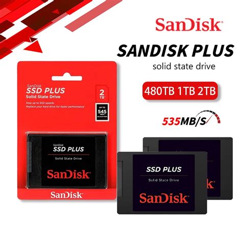 Sandisk Ssd Plus Sata 3 25″ 480gb1tb2tb Solid State Drive With 3