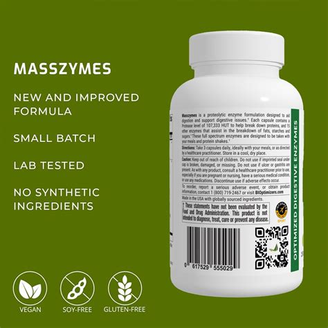 Bioptimizers Masszymes Complete Digestive Enzymes Supplement For Gut