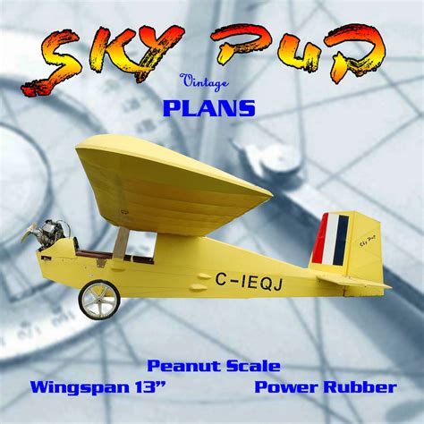 Full Size Printed Plans Peanut Scale Sky Pup Construction Is Simpl Vintage Model Plans