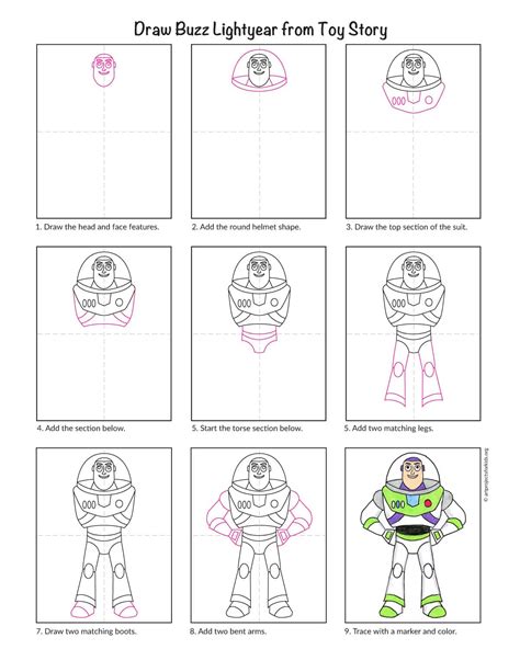 Buzz Lightyear Drawing Easy Step By Step