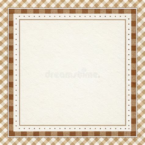 Checkered Border Paper Texture Rustic Or Preppy Stock Illustration Illustration Of Template