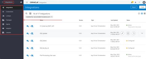 Console Walkthrough Of Oracle Integration Cloud Oic