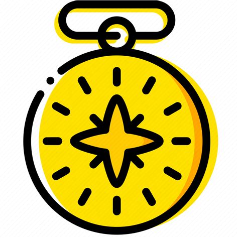 Compass Outdoor Wild Yellow Icon Download On Iconfinder
