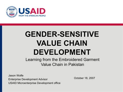 Gender Sensitive Value Chain Development Learning From The Embroidered