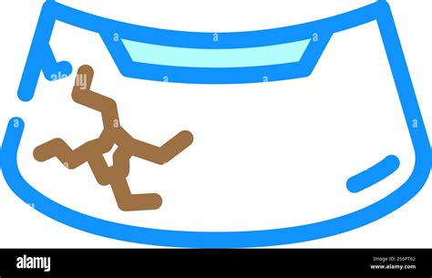 Glass Replacement Color Icon Vector Glass Replacement Sign Isolated