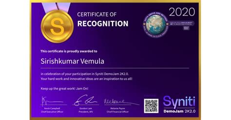 Sirish Kumar Vemula On Linkedin Syniti Demojam