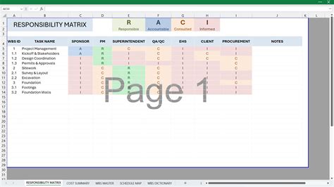 Work Breakdown Structure In Construction Excel Wbs Template