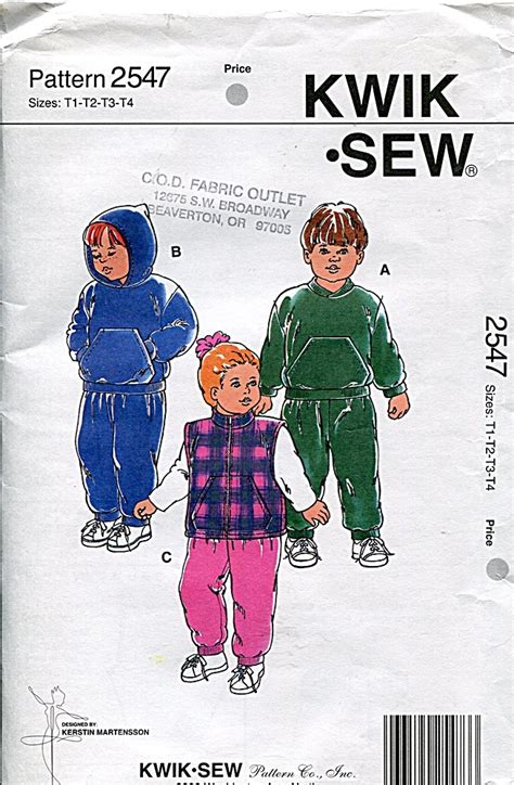 Kwik Sew 2547 Vintage Sewing Patterns Fandom