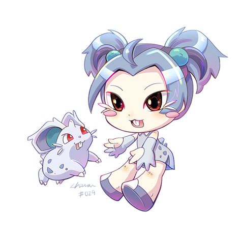 Chiuanzhang Nidoran Nidoran Female Nintendo Pokemon Blue Footwear 1girl Blue Dress