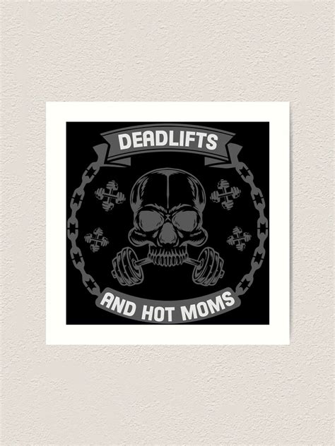 Deadlifts And Hot Moms Skeleton Skull Badass Gym Bodybuilding