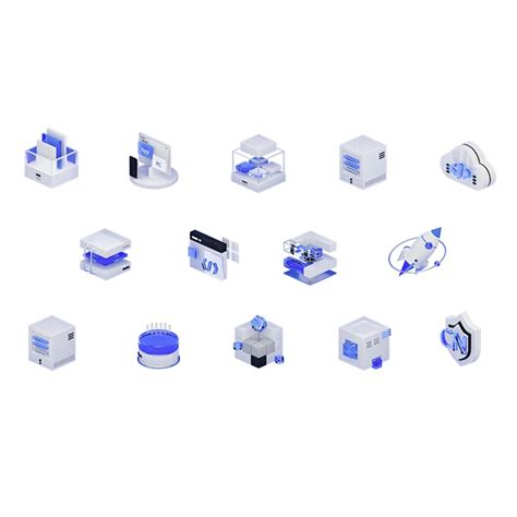 13款互联网科技办公安全虚拟图标c4d模型3d三维icon素材oc渲染 淘宝网 花瓣网