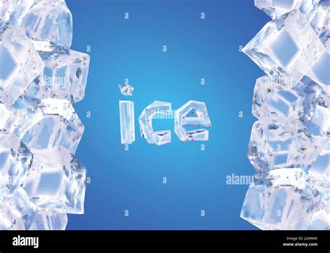 Vector Illustration Made With Gradient Mesh Background With Ice Cubes Stock Vector Image And Art