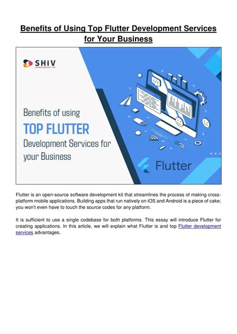 ppt top benefits of flutter app development services an insightful blog powerpoint