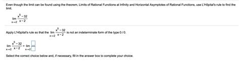 Solved Even Though The Limit Can Be Found Using The Theorem Chegg