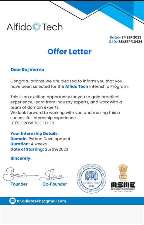 Raj Verma On Linkedin Internship Python