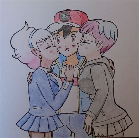 Peonia And Penny Kissing Ash By Stuanimeart On Deviantart