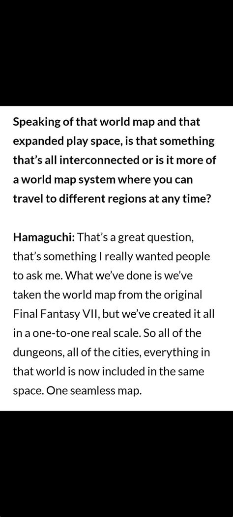 Ff7 Og World Map Realized 1 To 1 Scale In Ff7 Rebirth Rfinalfantasy