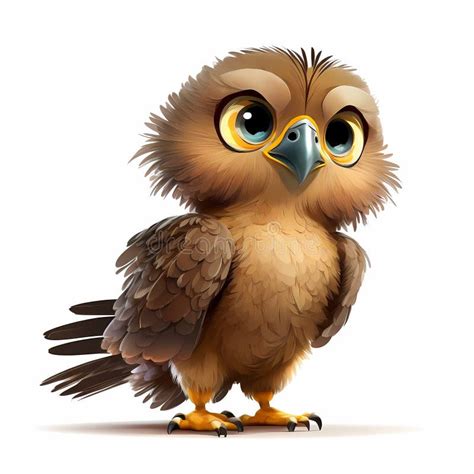 Cute Eagle Cartoon Generative Ai Stock Illustration Illustration Of