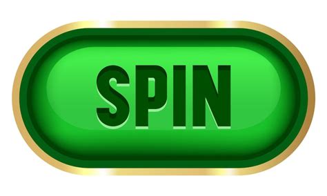 Premium Vector Spin Button In A Golden Frame Green Button For Online