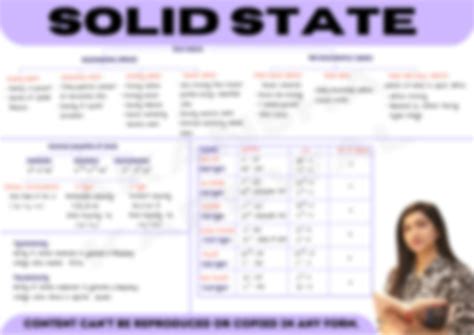 Solution Solid State Formula Sheet Studypool