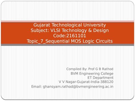 Pptx Vlsi Sequential Mos Logic Circuits Dokumentips