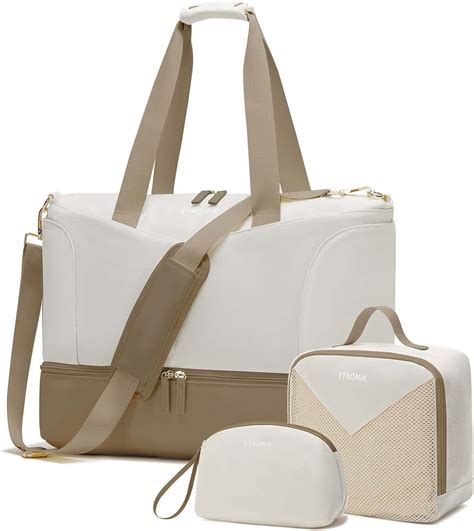 Etronik Weekender Bag For Women Gym Bag 3 Pcs Set With