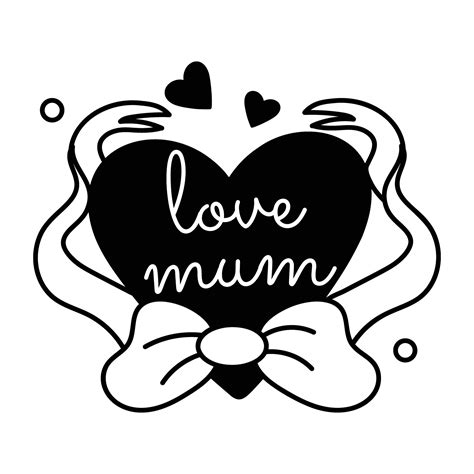 Trendy Love Mum 42119429 Vector Art At Vecteezy