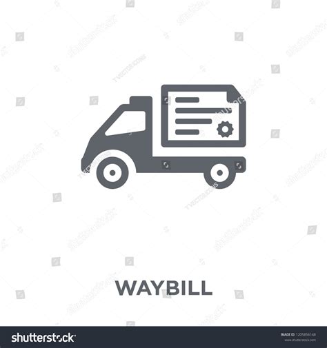 Waybill Icon Waybill Design Concept Delivery Stock Vector Royalty Free