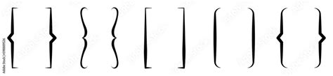 Bracket Icon Collection Black Bracket Set Set Of Text Brackets Design