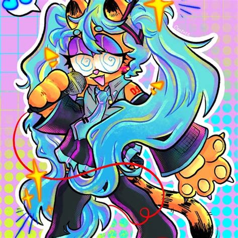 Hatsune Miku Art Print Miku In Decora Kei 5x7 In Etsy