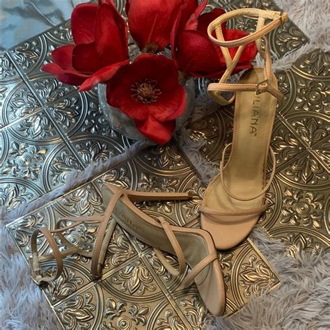 Liliana Shoes Liliana Extra Sexy Strappy High Ankle Tan Leather