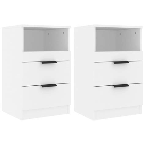 Vidaxl Comodini A Muro 2 Pz Bianchi In Legno Multistrato Eprice