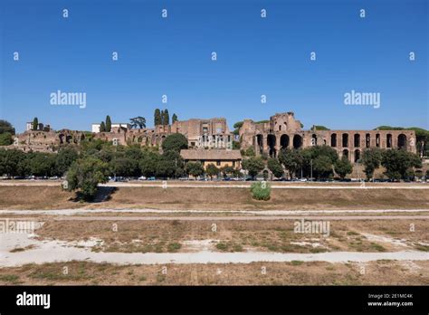 City Of Rome In Italy Circus Maximus Circo Massimo Ancient Stadium