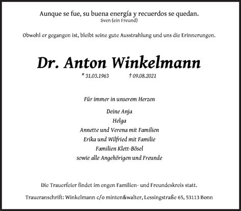 Traueranzeigen Trauer And Gedenken