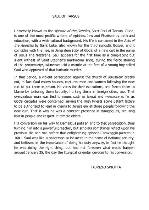 Pdf Saul Of Tarsus
