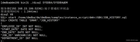 达梦disql工具的使用 达梦 disql csdn博客