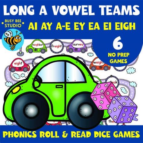 Long A Magic E Roll And Read Long Vowels Phonics Centers Games 2nd Grade Review