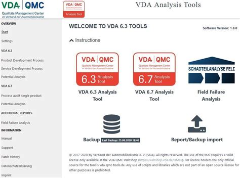 Vda Analysis Tools Verband Der Automobilindustrie Ev Qualitäts