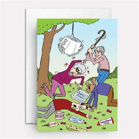 Funny Old People Birthday Cards Etsy