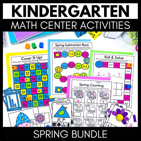 Kindergarten Math Centers Spring Bundle Classful
