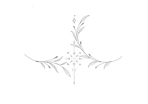 Ornamental Sternum Fine Line Tattoo Sternum Fine Line Underboob